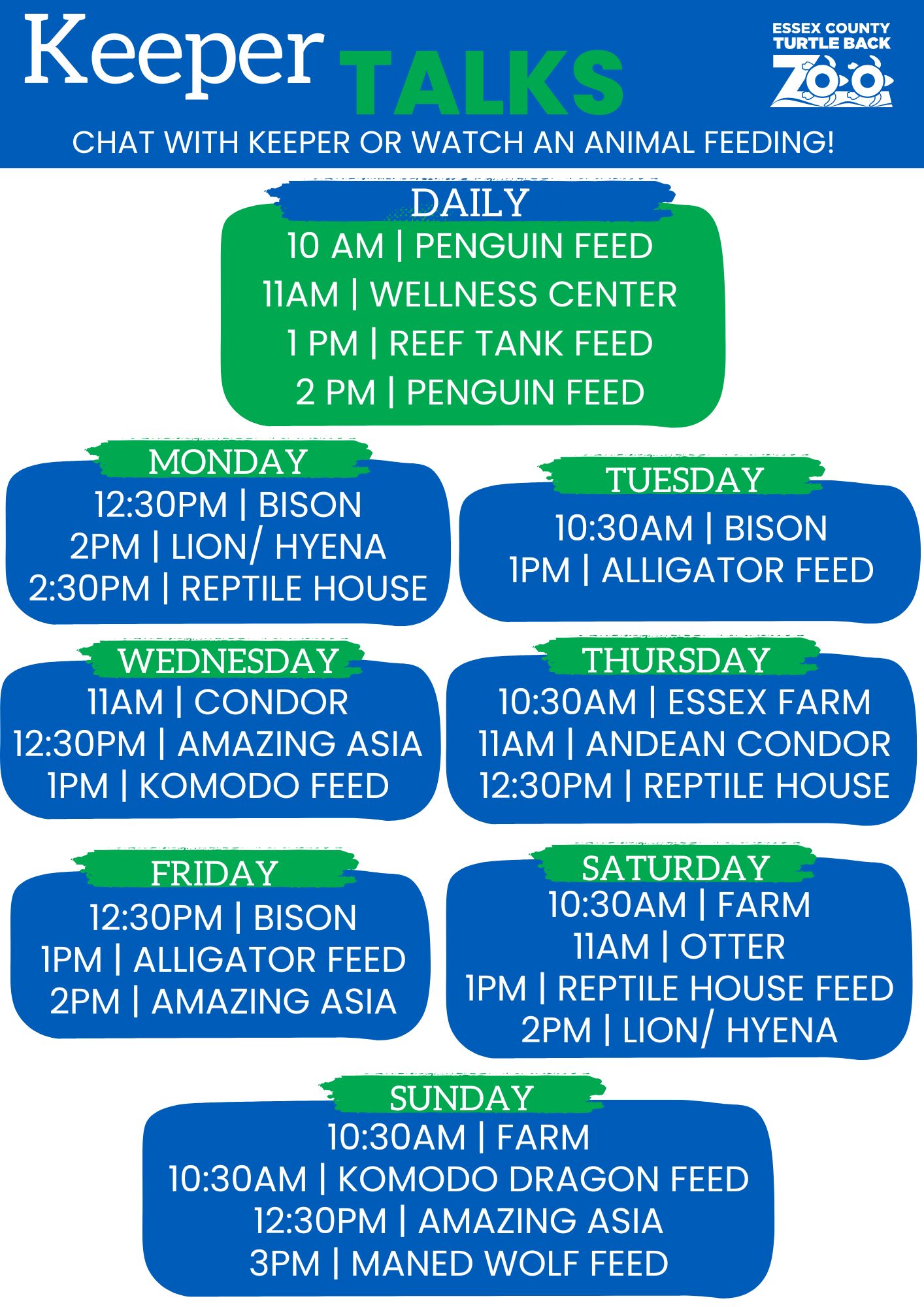 Keeper Talks | Turtle Back Zoo